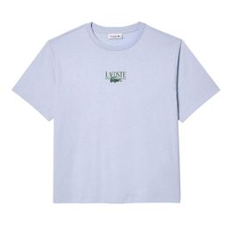 Lacoste - T-Shirt f&uuml;r Damen, Baumwolle, leger (Blau)