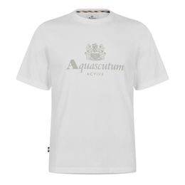 Aquascutum - T-Shirt f&uuml;r Herren (Wei&szlig;)