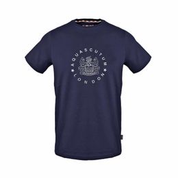 Aquascutum - T-Shirt f&uuml;r Herren, Regul&auml;r (Marine)