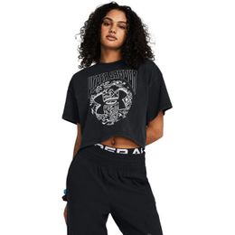 Under Armour - T-Shirt f&uuml;r Damen, Boyfriend - locker geschnitten, kurz&auml;rmlig (Schwarz)