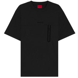 HUGO BOSS - "Dubi Tech" T-Shirt f&uuml;r Herren, leger (Schwarz)