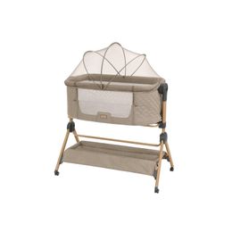 Kikka boo Beistellbett Sleat Me 2 in 1 Hochstuhl, h&ouml;henverstellbar, Moskitonetz beige