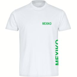 multifanshop Kinder T-Shirt - Mexiko - Brust & Seite - Druck gr&uuml;n - Kind