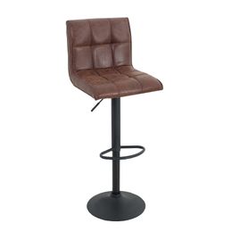 Riess Ambiente riess-ambiente Barhocker MODENA - h&ouml;henverstellbar vintage braun Barstuhl Fu&szlig;ablage Microfaser
