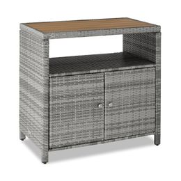 TecTake&reg; Gartenschrank, wetterfest und UV-best&auml;ndig, starkes Magnetschloss, 110 kg Belastbarkeit, h&ouml;henverstellbare F&uuml;&szlig;e, 90 x 55,5 x 87 cm