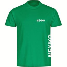 multifanshop Kinder T-Shirt - Mexiko - Brust & Seite - Druck wei&szlig; - Kind
