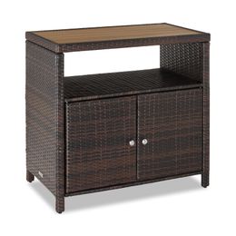 TecTake&reg; Gartenschrank, wetterfest und UV-best&auml;ndig, starkes Magnetschloss, 110 kg Belastbarkeit, h&ouml;henverstellbare F&uuml;&szlig;e, 90 x 55,5 x 87 cm