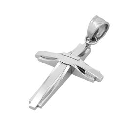 Adelia&acute;s Kettenanh&auml;nger ADELIA&acute;S "Anh&auml;nger &ndash; Kreuz Kreuzanh&auml;nger aus Edelstahl", silber, Schmuckanh&auml;nger, Damen, Edelstahl, Kettenanh&auml;nger, Perfekt als Geschenk zum einfach so