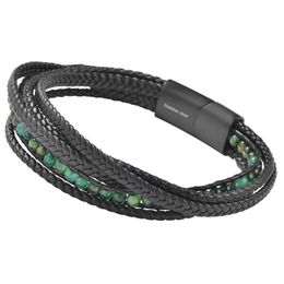 Adelia&acute;s Armband ADELIA&acute;S "Armband &ndash; Lederarmband aus Leder mit Tigerauge 19 cm", gr&uuml;n (schwarz), Armb&auml;nder, Damen, 19cm, Leder, Armband, Perfekt als Geschenk zum Jubil&auml;um