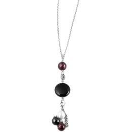 Adelia&acute;s Kette ohne Anh&auml;nger ADELIA&acute;S "Halskette &ndash; Ankerkette aus Edelstahl 45 cm", schwarz, Halsketten, Damen, 45cm, Edelstahl, Eine sch&ouml;ne Geschenkidee f&uuml;r jeden Anlass