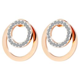 Adelia&acute;s Paar Ohrh&auml;nger ADELIA&acute;S "Ohrringe &ndash; Ohrstecker aus Edelstahl mit Strass Steinchen", Damen, Gr. Damen, Edelstahl, rosa (gold), Ohrringe, Ein stilvolles Geschenk f&uuml;r besondere Momente