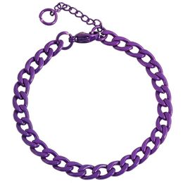 Adelia&acute;s Armband ADELIA&acute;S "Armband &ndash; Panzerarmband aus Edelstahl 18 cm", lila, Armb&auml;nder, Damen, 18cm, Edelstahl, Armband, Ideal zum Verschenken &ndash; schlicht und stilvoll