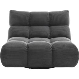 1,5-Sitzer Home Affaire "Cozy Bubble, 360 drehbarer Sessel, Breite 107 cm", anthrazit, B:112cm H:85cm T:108cm, 95% Polyester, 5% Nylon, Sofas, mit eleganter Steppung, Rundumbezug & weicher Polsterung