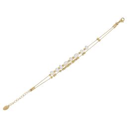 Adelia&acute;s Armband ADELIA&acute;S "Armband aus Edelstahl mit S&uuml;&szlig;wasserperle 17+5 cm", gold, Armb&auml;nder, Damen, 22cm, Edelstahl, Armband, Zum Verschenken &ndash; passend f&uuml;r viele Anl&auml;sse