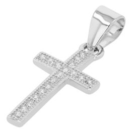 Adelia&acute;s Kettenanh&auml;nger ADELIA&acute;S "Anh&auml;nger &ndash; Kreuz Kreuzanh&auml;nger aus 925 Silber mit Zirkonia", silber, Schmuckanh&auml;nger, Damen, Silber 925 (Sterlingsilber), Kettenanh&auml;nger, Perfekt als Geschenk zum Valentinstag