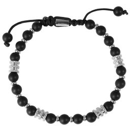 Adelia&acute;s Gliederarmband ADELIA&acute;S "Armband &ndash; Kugelarmband aus Edelstahl mit Onyx 19 cm", silber, Armb&auml;nder, Damen, 19cm, Edelstahl, Gliederarmband, Sch&ouml;ne Geschenkidee zum Geburtstag