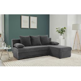 Jockenh&ouml;fer Ecksofa JOCKENH&Ouml;FER GRUPPE "L-Form, B: 191 cm", grau (grau 426, 09), B:191cm H:87cm T:142cm, Korpus: 100% Polyester;Kissen: 100% Polyester, Sofas, Ecksofa, mit Bettfunktion & Bettkasten