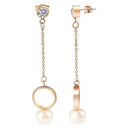 Adelia&acute;s Kettenanh&auml;nger ADELIA&acute;S "Anh&auml;nger aus Edelstahl mit Perle", gold, Schmuckanh&auml;nger, Damen, Edelstahl, Kettenanh&auml;nger, Perfekt als Geschenk f&uuml;r besondere Menschen