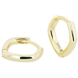 Adelia&acute;s Klappcreolen ADELIA&acute;S "Ohrringe &ndash; Klappcreole aus 925 Silber", Damen, Gr. Damen, Silber 925 (Sterlingsilber), gold, Ohrringe Klappcreolen, Sch&ouml;ne Geschenkidee zum einfach so