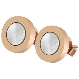 Adelia&acute;s Paar Ohrh&auml;nger ADELIA&acute;S "Ohrringe &ndash; Ohrstecker aus Edelstahl mit Perlmutt", Damen, Gr. Damen, Edelstahl, gold, Ohrringe, Zum Verschenken &ndash; ideal zum Jubil&auml;um