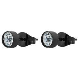 Adelia&acute;s Paar Ohrh&auml;nger ADELIA&acute;S "Ohrringe &ndash; Ohrstecker aus Edelstahl mit Strass Steinchen", Damen, Gr. Unisex, Edelstahl, schwarz, Ohrringe, Perfekt als Geschenk f&uuml;r besondere Menschen