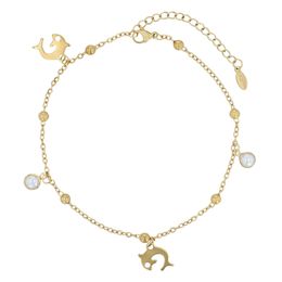 Adelia&acute;s Kettenanh&auml;nger ADELIA&acute;S "Anh&auml;nger aus Edelstahl mit Perle", gold, Schmuckanh&auml;nger, Damen, Edelstahl, Kettenanh&auml;nger, Perfekt zum Verschenken an besondere Menschen