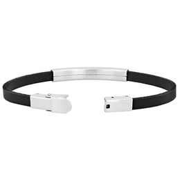 Adelia&acute;s Armband ADELIA&acute;S "Armband aus Leder 21 cm", schwarz, Armb&auml;nder, Herren, 21cm, Leder, Armband, Perfekt als Geschenk zum einfach so