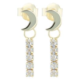 Adelia&acute;s Kettenanh&auml;nger ADELIA&acute;S "Anh&auml;nger &ndash; Mond Anh&auml;nger aus 925 Silber", gold, Schmuckanh&auml;nger, Damen, Silber 925 (Sterlingsilber), Kettenanh&auml;nger, Geschenkidee: zeitlos und vielseitig