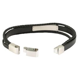 Adelia&acute;s Armband ADELIA&acute;S "Armband &ndash; Lederarmband aus Leder 21 cm", schwarz, Armb&auml;nder, Herren, 21cm, Leder, Armband, Ein Geschenk, das Freude macht