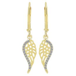 Adelia&acute;s Paar Ohrh&auml;nger ADELIA&acute;S "Ohrringe aus 925 Silber mit Zirkonia", Damen, Gr. Damen, Silber 925 (Sterlingsilber), gold, Ohrringe, Ideal zum Verschenken &ndash; schlicht und stilvoll