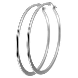 Adelia&acute;s Paar Creolen ADELIA&acute;S "Ohrringe &ndash; Creole aus Edelstahl", Damen, Gr. Damen, Edelstahl, silber, Ohrringe, Ideal als Geschenk zum Geburtstag