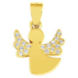 Adelia&acute;s Kettenanh&auml;nger ADELIA&acute;S "Anh&auml;nger &ndash; Anh&auml;nger aus 925 Silber mit Zirkonia", gold, Schmuckanh&auml;nger, Damen, Silber 925 (Sterlingsilber), Kettenanh&auml;nger, Sch&ouml;ne Geschenkidee zum Weihnachten