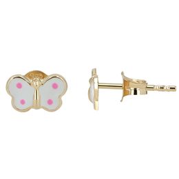 Adelia&acute;s Paar Ohrh&auml;nger ADELIA&acute;S "Ohrringe &ndash; Ohrstecker aus 333 Gold mit Emaille", M&auml;dchen, Gr. M&auml;dchen, gold, Ohrringe, Sch&ouml;ne Geschenkidee zum Jubil&auml;um