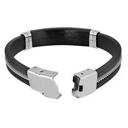 Adelia&acute;s Armband ADELIA&acute;S "Armband &ndash; Silikonarmband aus Silikon 19 cm", schwarz, Armb&auml;nder, Herren, 19cm, Synthetik, Armband, Perfekt als Geschenk zum Valentinstag
