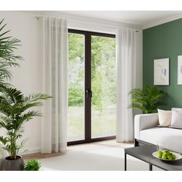 Gardine HOMING "Lisa" Gr. 1, beige (cremewei&szlig;), B:140cm H:245cm, Obermaterial: 100% Polyester, Gardinen, Gardine, Fertigschal