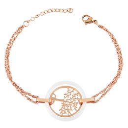 Adelia&acute;s Armband ADELIA&acute;S "Armband &ndash; Lebensbaum aus Edelstahl 16 cm", gold, Armb&auml;nder, Damen, 16cm, Edelstahl, Armband, Ideal als Geschenk zum Jubil&auml;um