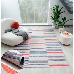 Outdoorteppich "Hope, LAGERR&Auml;UMUNG", bunt (grau,bunt), B:160cm H:10mm L:230cm, Polyester, MyFlair M&Ouml;BEL & ACCESSOIRES, Teppiche, Outdoorteppich, bedruckt, modernes Design, In- & Outdoor geeignet, waschbar