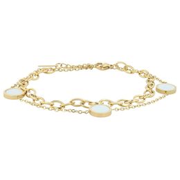 Adelia&acute;s Armband ADELIA&acute;S "Armband aus Edelstahl mit Perlmutt 17 cm", gold, Armb&auml;nder, Damen, 17cm, Edelstahl, Armband, Ideal als Geschenk f&uuml;r besondere Anl&auml;sse