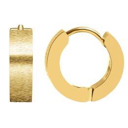 Adelia&acute;s Klappcreolen ADELIA&acute;S "Ohrringe &ndash; Klappcreole aus Edelstahl", Damen, Gr. Unisex, Edelstahl, gold, Ohrringe Klappcreolen, Ideal als Geschenk f&uuml;r besondere Anl&auml;sse
