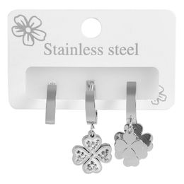 Adelia&acute;s Kettenanh&auml;nger ADELIA&acute;S "Anh&auml;nger &ndash; Kleeblatt Anh&auml;nger aus Edelstahl", silber, Schmuckanh&auml;nger, Damen, Edelstahl, Kettenanh&auml;nger, Ein Geschenk, das Freude macht