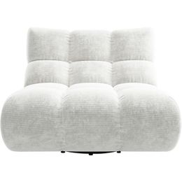 1,5-Sitzer Home Affaire "Cozy Bubble, 360 drehbarer Sessel, Breite 107 cm", wei&szlig;, B:112cm H:82cm T:108cm, 100% Polyester, Sofas, mit eleganter Steppung, Rundumbezug & weicher Polsterung