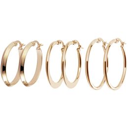 Adelia&acute;s Paar Creolen ADELIA&acute;S "Ohrringe &ndash; Creole aus Edelstahl", Damen, Gr. Damen, Edelstahl, gold, Ohrringe, Ideal als Geschenk zum einen besonderen Tag