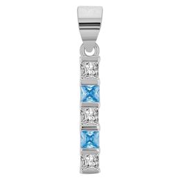 Adelia&acute;s Kettenanh&auml;nger ADELIA&acute;S "Anh&auml;nger aus 925 Silber mit Zirkonia", blau (silber), Schmuckanh&auml;nger, Damen, Silber 925 (Sterlingsilber), Kettenanh&auml;nger, Ideal zum Verschenken &ndash; schlicht und stilvoll