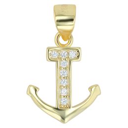 Adelia&acute;s Kettenanh&auml;nger ADELIA&acute;S "Anh&auml;nger aus 925 Silber mit Zirkonia", gold, Schmuckanh&auml;nger, Damen, Silber 925 (Sterlingsilber), Kettenanh&auml;nger, Perfekt als Geschenk f&uuml;r besondere Menschen