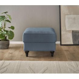 Hocker OTTO HOME "WESTMINSTER", blau (marineblau), B:65cm H:50cm T:65cm, 92% Polyester / 8% Nylon, Hocker, Hocker, mit Federkern-Polsterung