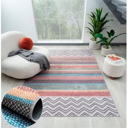 Outdoorteppich "Vivi, LAGERR&Auml;UMUNG", bunt (grau,bunt), B:160cm H:10mm L:230cm, Polyester, MyFlair M&Ouml;BEL & ACCESSOIRES, Teppiche, Outdoorteppich, bedruckt, modernes Design, In- & Outdoor geeignet, waschbar