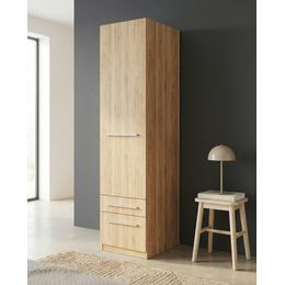 Kleiderschrank Priess "Schrank Garderobe W&auml;scheschrank Barcelona in 5 Breiten", braun (eichefarben artisan), B:48cm H:193cm T:54cm, Holzwerkstoff, Schr&auml;nke, Kleiderschrank, viel Stauraum, ger&auml;umige Schubk&auml;sten, mit Spiegel, MADE IN GERMANY