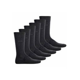 Kurzsocken BOSS "Socken 6er Pack", Herren, Gr. 43-46, grau (dunkelgrau), Obermaterial: 75% Baumwolle CO. 23% Polyamid PA. 2% Elasthan EL., Socken