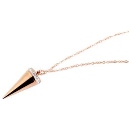 Adelia&acute;s Kette ohne Anh&auml;nger ADELIA&acute;S "Halskette mit Anh&auml;nger &ndash; aus Edelstahl", rosa (gold), Halsketten, Damen, 43cm, Edelstahl, Ideal als Geschenk &ndash; dezent und elegant