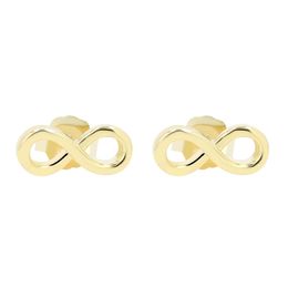 Adelia&acute;s Paar Ohrh&auml;nger ADELIA&acute;S "Ohrringe &ndash; Ohrstecker Unendlichkeitszeichen aus 925 Silber", Damen, Gr. Damen, Silber 925 (Sterlingsilber), gold, Ohrringe, Ein kleines Geschenk mit gro&szlig;er Wirkung